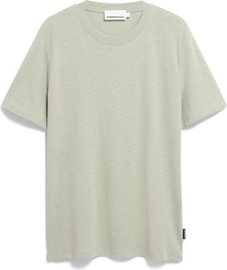 Armedangels Herren T-Shirt aus Leinen-Mix MAARKOS LINO Relaxed Fit Seagreen