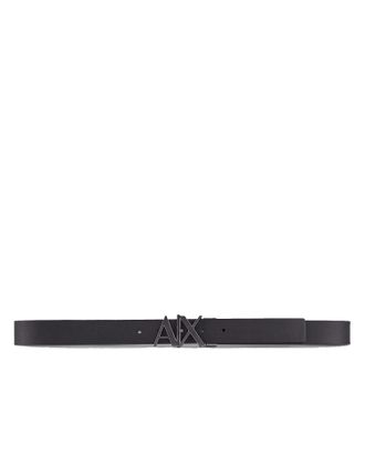 A|X Armani Exchange Herren Everyday Logo Belt Gürtel, Schwarz, 40