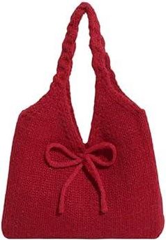 Generic Sac &agrave; bandouli&egrave;re r&eacute;tro pour femme, fille, couleur unie, pour voyage, shopping, travail, usage quotidien, Rouge, 360.00x320.00x110.00mm