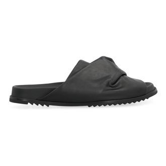 Rick Owens Mobius Leder-Slides - - Shoes - Herren - Schwarzk - 42 EU