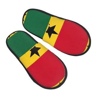 Generic Confortable Pantoufles en Feutre Drapeau du Ghana imprim&eacute; Chausson Maison L&eacute;g&egrave;re Chaussons pour Homme pour Maison Hiver Femme M