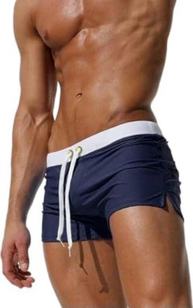 Generic HUIWDP Short de bain respirant &agrave; s&eacute;chage rapide avec poche arri&egrave;re et fermeture &eacute;clair pour homme, A4, 3XL