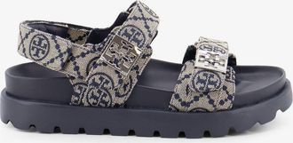 Tory Burch T Mono Perfect Monogram fabric sandals - TORY BURCH - gender_Woman