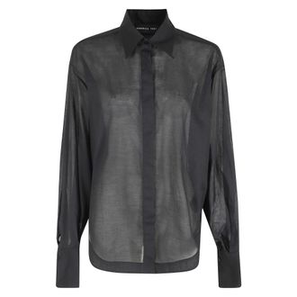 Federica Tosi Femme, Blouses et Chemises, Noir, Taille: 34 FR Over Shirt