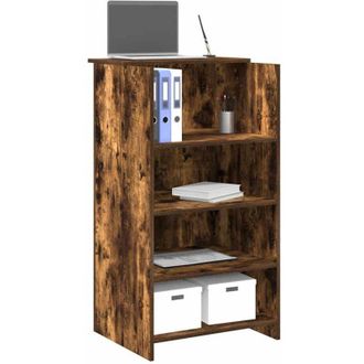 vidaXL Vidaxl - Bureau de r&eacute;ception ch&ecirc;ne fum&eacute; 55x50x103,5 cm bois ding&eacute;nierie