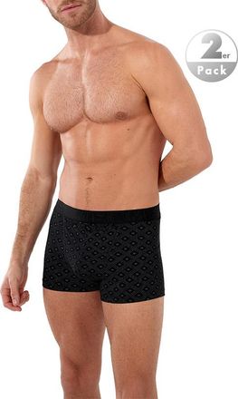 HOM Herren Trunk schwarz Baumwolle gemustert