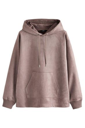 Next Kapuzenpullover Weiches Hoodie aus Veloursleder mit Kordelzug (1-tlg)