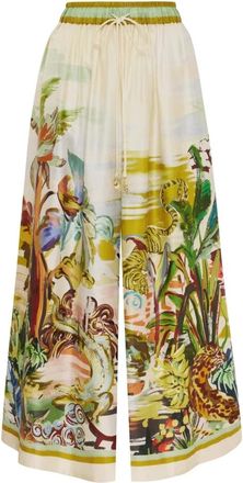 Alemais Femme, Pantalons, Multicolore, Taille: 34 FR Jungle Boogie Silk Pantalons