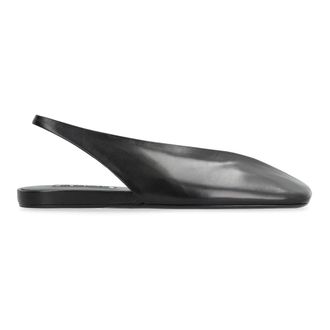 Jil Sander Ballerinas aus Leder mit eckiger Spitze - - Shoes - Damen - Schwarzk - 37 EU