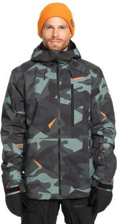Quiksilver Mission Printed JK Jacket, Puzzle Camo Sea Spray, S Mens