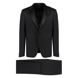 Tagliatore Homme, Costumes, Noir, Taille: 2XL Costume Trois Pièces en Laine