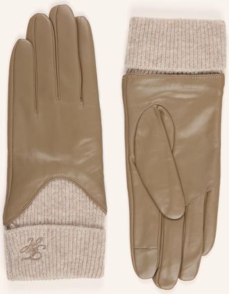 Tommy Hilfiger Lederhandschuhe beige