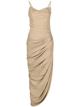 Jacquemus robe La Robe Saudade à fronces - Tons neutres