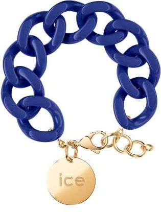 Ice Watch ICE - Jewellery - Chain Bracelet - Lazuli Blue - Gold - Bracelet Mailles XL de Couleur Bleue pour Femmes Fermé dUne Médaille Dorée (020921)