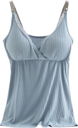 Generic 2026 Soutien-gorge pour femme - Robe dallaitement - Chemise de nuit de maternit&eacute; - V&ecirc;tement de nuit confortable pour lallaitement - V&ecirc;tement de d&eacute;tent