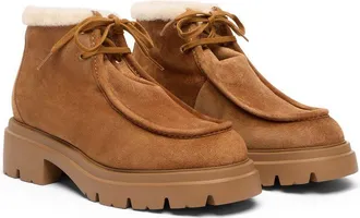Stuart Weitzman Shearling-Lined Boot - Tan
