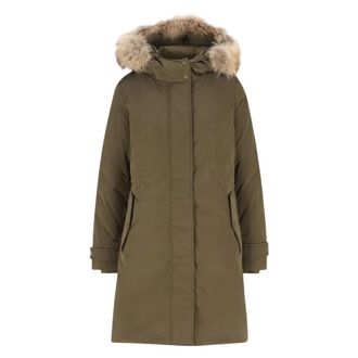 Woolrich Grace Fur Parka - - Coats - Damen - Gr&uuml;n - XS