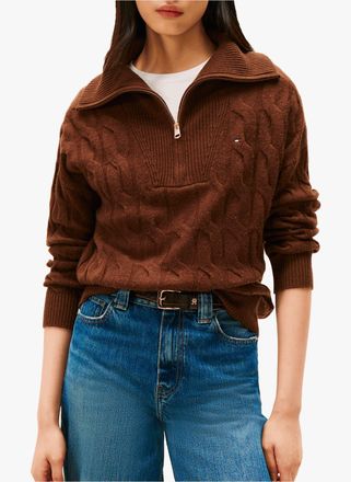 Tommy Hilfiger Pull col zipp&eacute; en laine