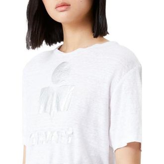 Isabel Marant T-shirt Zewel logo &agrave; manches courtes en lin
