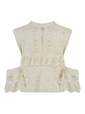 Chloé haut à volants - Tons neutres