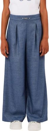 Liu Jo Femme, Pantalons, Bleu, Taille: 36 FR Wide Pantalons