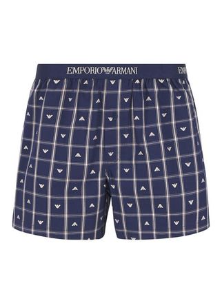 Emporio Armani Herren Unterw&auml;sche blau Mikrofaser/Funktion gemustert