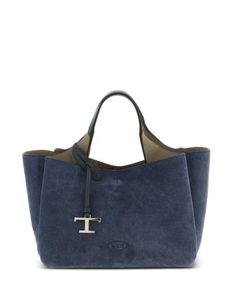 Tod's Mini Shopper aus Wildleder - Blau
