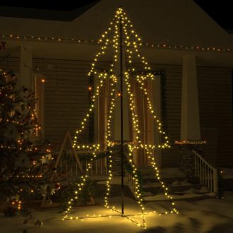 Festnight Homgoday Mobili Weihnachtsbaum mit Kegel, 300 LEDs, für den Innen- und Außenbereich, 120 x 220 cm, Weihnachtsdekoration, Weihnachtsbaum, künstlicher W
