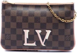 Louis Vuitton Pre-owned Pochette Double Zip - Femme - Pre-owned - Brun - Taille: ONE Size