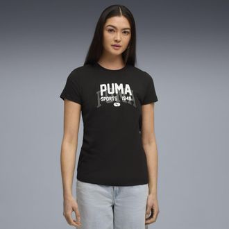 Puma Grafik Varsity T-Shirt Damen, Kleidung, Schwarz, XL