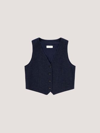 Circolo 1901 Vest Blu Navy pinstripe / 38