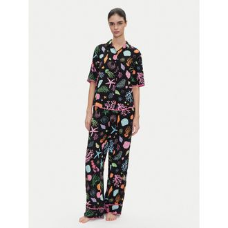 Kate Spade New York Pyjama KSI92748 Schwarz Regular Fit