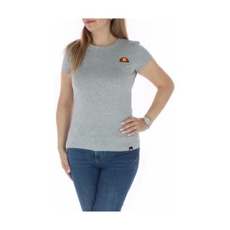 Ellesse Femme, Tops, Gris, Taille: 42 FR T-shirt Gris Imprim&eacute; Col Rond
