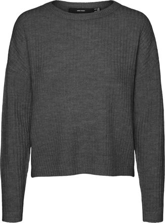 Vero Moda VMLEFILE LS O-Neck Rib Blouse GA NOOS