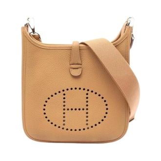 Herm&egrave;s Pre-owned Cuir sacs-ports-paule - Femme - Pre-owned - Beige - Taille: ONE Size