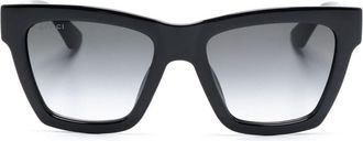 Gucci Eckige Sonnenbrille mit Farbverlauf - Schwarz
