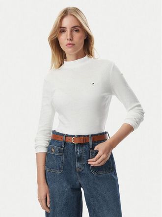 Tommy Hilfiger Bluse Cody WW0WW47307 Wei&szlig; Slim Fit