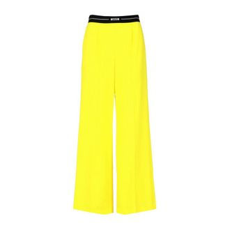 Msgm Gelbe Wollhose - - Trousers - Damen - Gelb - M