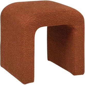 Atmosphera Pouf Sevi en bouclette Ambre 41x35cm - Atmosphera Créateur dIntérieur, Siège Confortable et Élégant