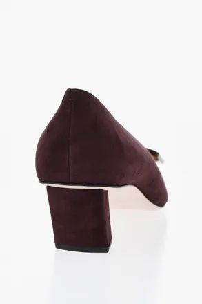 Roger Vivier Suede Pumps BELLE With Front Detail Roger Vivier