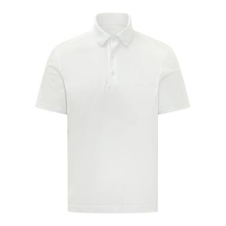 Ermenegildo Zegna Cotton Piquet Polo Shirt - - Tops - Herren - Wei&szlig; - 4XL
