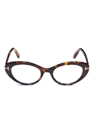 Tom Ford Eyewear lunettes de vue &agrave; monture papillon - Marron