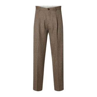 Selected Loose Lou Domestic Wool Twill Hose - - Trousers - Herren - Braun - W33
