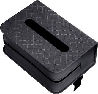 Generico Taschentuchhalter f&uuml;r Auto, gro&szlig;, rechteckig, PU-Leder, Autozubeh&ouml;r, Taschentuchspender f&uuml;r Schlafzimmer, f&uuml;r Zuhause, Schreibtisch, K&uuml;che, B&uuml;ro, Nach