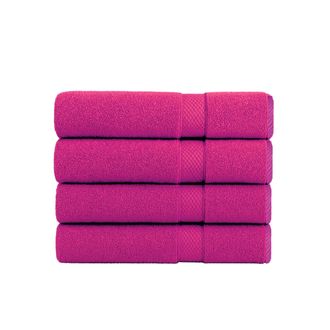 Egeria Diamant Handt&uuml;cher, 50 x 100 cm, weiches und saugf&auml;higes Handt&uuml;cher-Set f&uuml;r Bad, Dusche und den t&auml;glichen Gebrauch, 4er-Pack, Vivid Pink