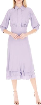 Elisabetta Franchi Femme, Robes, Violet, Taille: 38 FR Georgette Viscose Dress