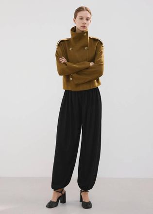 Mango Pantalon bouffant taille mi-haute noir - Femme - XS - MANGO