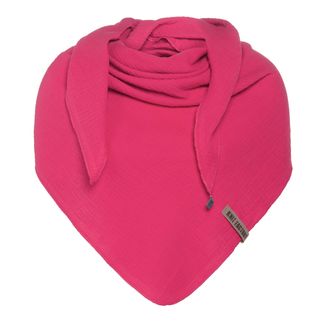 Knit Factory Liv Dreieckstuch - Tuch Schal für Damen - Weiches Musselintuch - Für Frühling und Sommer - 100% Bio-Baumwolle - Fuchsia