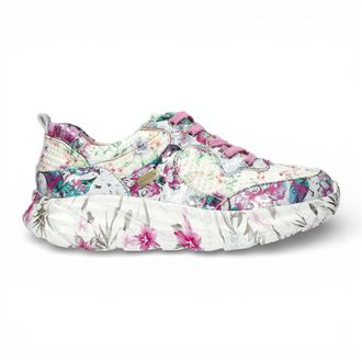 Laura Vita Laura Vita Damen-Sneaker Sofiao 07, rosafarben, mit Blumenmuster, aus Leder, Plateau
