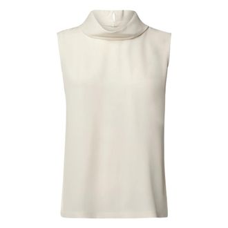 Valentino Garavani Femme, Tops, Blanc, Taille: 38 FR Top sans manches en soie